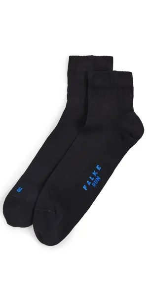 Falke Run Rib Short Socks - Black