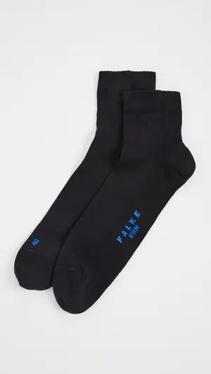 Falke Run Rib Short Socks - Black