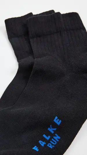 Falke Run Rib Short Socks - Black