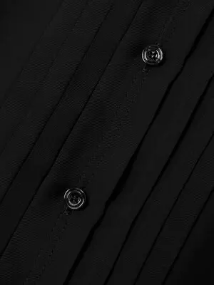 TOM FORD Pleated Silk Shirt - Black