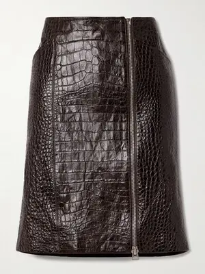 TOM FORD Croc-effect Leather Skirt