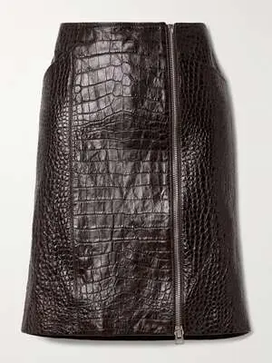 TOM FORD Croc-effect Leather Skirt