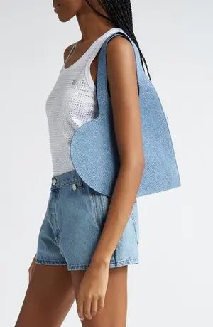 Coperni Mini Heart Denim Tote