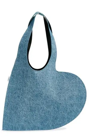 Coperni Mini Heart Denim Tote