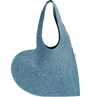 Coperni Mini Heart Denim Tote