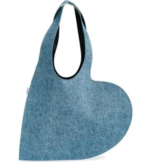 Coperni Mini Heart Denim Tote
