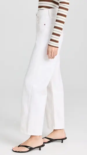 AGOLDE Ren High-rise Wide-leg Jeans - Fortune Cookie