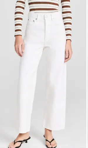 AGOLDE Ren High-rise Wide-leg Jeans - Fortune Cookie