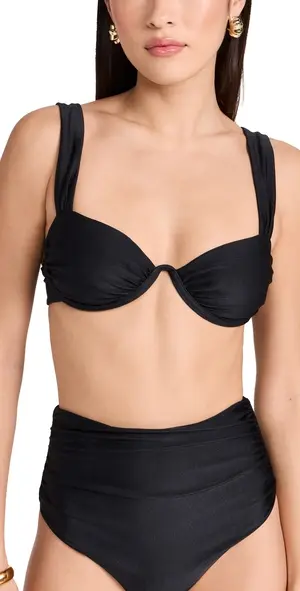 Simkhai SIMKHAI Anniston Bikini Top Black