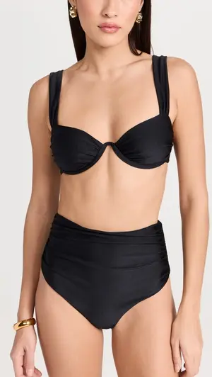 Simkhai Anniston Bikini Top - Black