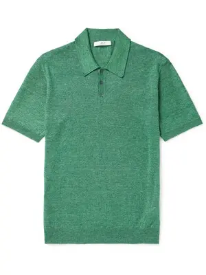 Mr P. Linen Polo Shirt - Green