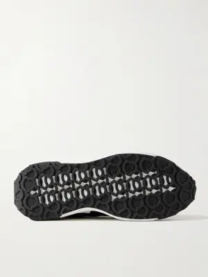 Moncler Lunarove Rubber And Leather-trimmed Sneakers - Black