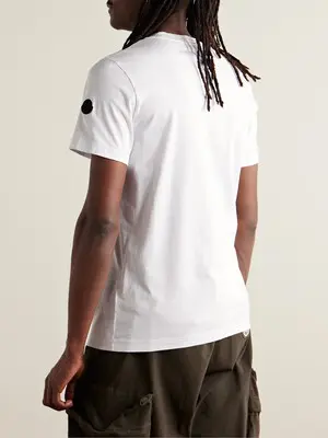 Moncler Logo-appliquéd Printed Cotton-jersey T-shirt