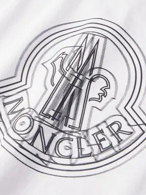 Moncler Logo-appliquéd Printed Cotton-jersey T-shirt