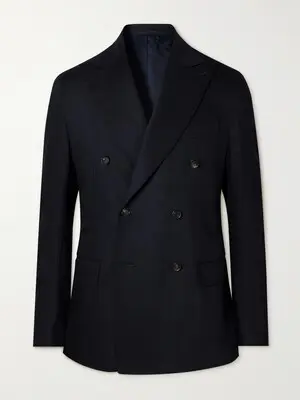 DE PETRILLO Double-breasted Wool-blend Blazer