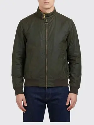 Barbour Waxed Cotton Bomber Jacket - Green