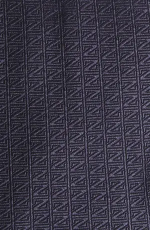 Zegna Natural Silk Tie - Navy