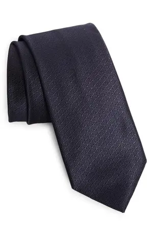 Zegna Natural Silk Tie - Navy