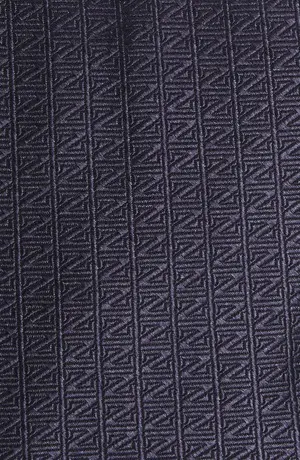 Zegna Natural Silk Tie - Navy