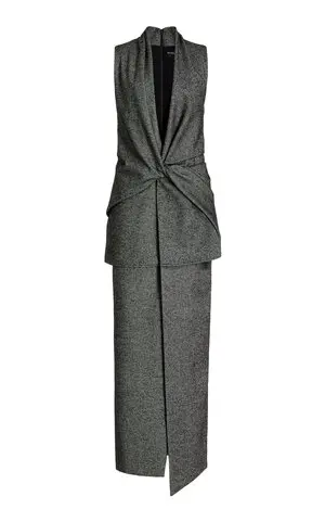 Brandon Maxwell The Margo Wool-blend Midi Dress