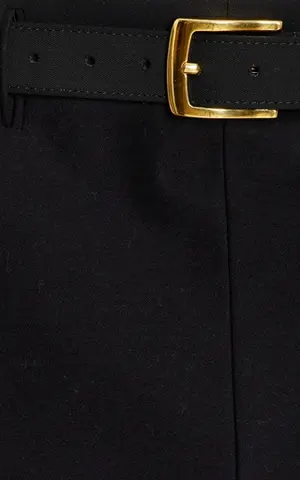 Brandon Maxwell Gabriella Belted Mini Skirt