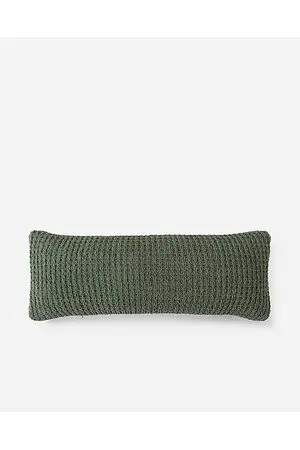 Free People Sunday Citizen Snug Waffle Lumbar Pillow - Moss