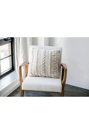 Free People Sunday Citizen Braided Throw Pillow - Sahara Tan