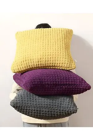 Free People Sunday Citizen Snug Waffle Throw Pillow Marigold