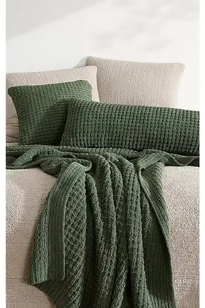 Free People Sunday Citizen Snug Waffle Throw Pillow - Moss