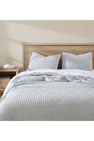 Free People Sunday Citizen Snug + Waffle Bamboo Sham Set - Cloud Grey