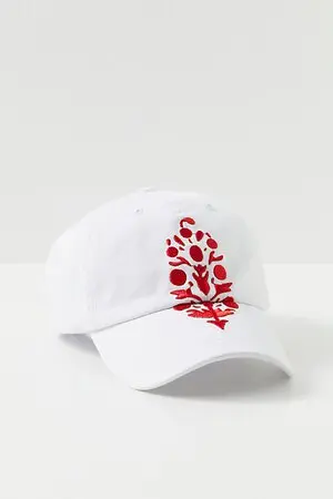 Free People FP Movement Big Buti Baseball Cap White/red