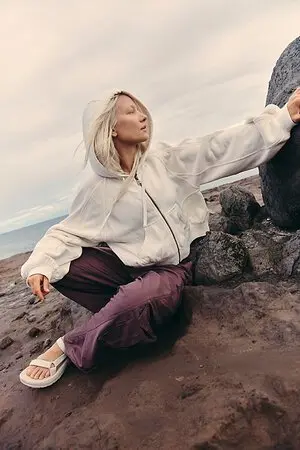 Free People Side Line Zip-up Top