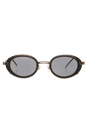 SUNGLASS MUSEUM Vintage Fusion Oval Sunglasses - Black