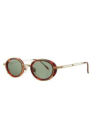 SUNGLASS MUSEUM Vintage Fusion Oval Sunglasses - Brown Motif
