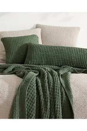 Free People Sunday Citizen Waffle Snug Throw Moss