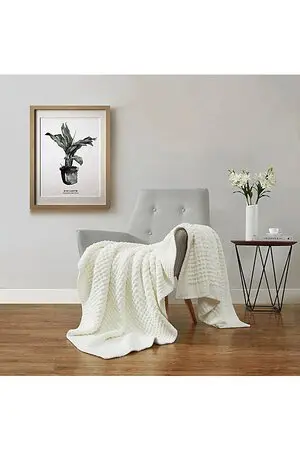 Free People Sunday Citizen Waffle Snug Throw Off White