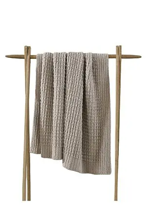 Free People Sunday Citizen Waffle Snug Throw Taupe