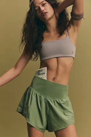 Free People FP Movement Carpe Diem Shorts Fern