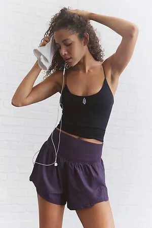 Free People Carpe Diem Relaxed High-waisted Shorts - Mars