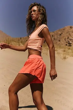 Free People Carpe Diem Shorts - Neon Coral