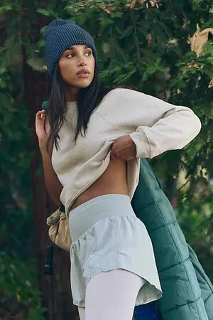 Free People FP Movement Carpe Diem Shorts Smoked Sage