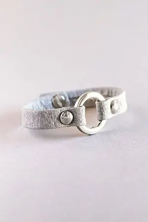 GIVING BRACELETS Silver One Love Bracelet - Grey