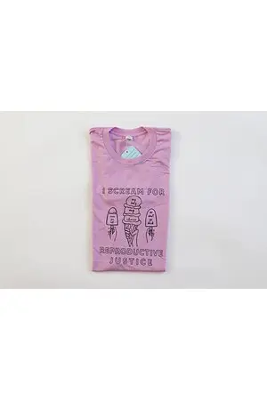 OVERSEASONED Ice Cream For Reproductive Justice Tee - Lavender