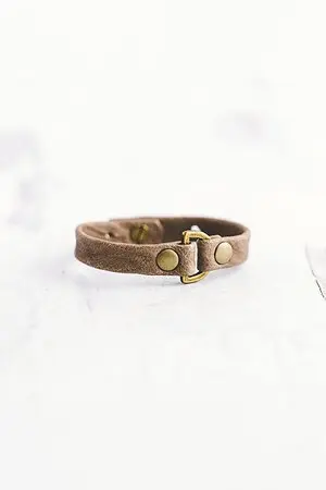 GIVING BRACELETS Giving Bracelets Do Good Leather Bracelet Grey