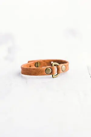 GIVING BRACELETS Giving Bracelets Do Good Leather Bracelet Orange