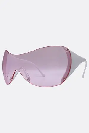 GIANT VINTAGE SUNGLASSES Giant Vintage Original Boom Oversized Shield Sunglasses - Pink