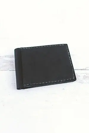 GIVING BRACELETS Leather Bifold Wallet - Black