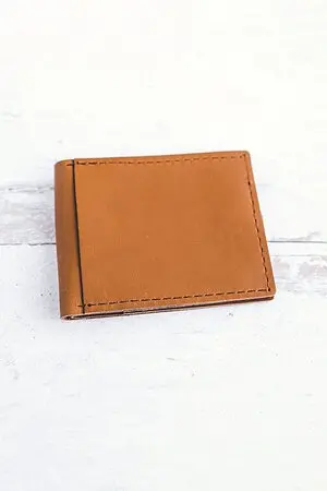 GIVING BRACELETS Leather Bifold Wallet - Tan