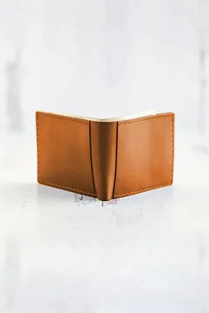 GIVING BRACELETS Leather Bifold Desert Wallet - Tan