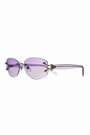 SUNGLASS MUSEUM Sunglass Museum Vintage Oval Sunglasses With Rhinestone Detail Purple